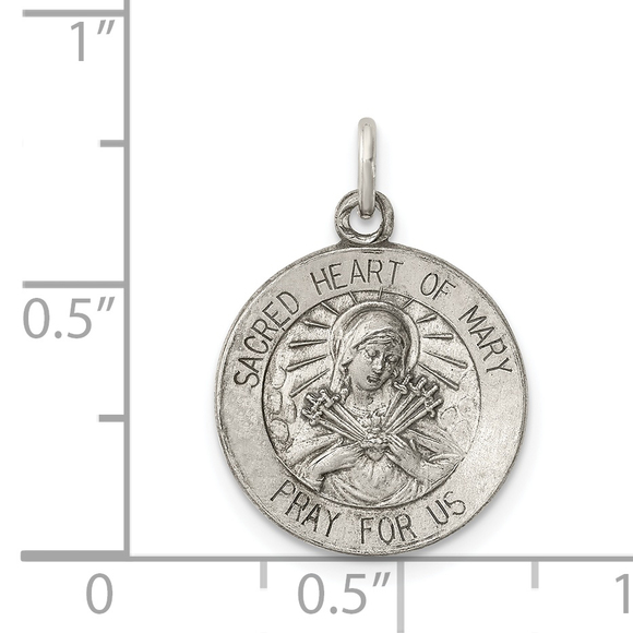Tiley & Bells | Jewelry | Sterling Silver Antiqued Sacred Heart Of Mary ...